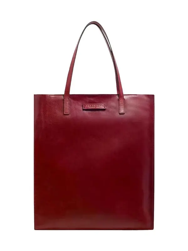 THE BRIDGE Mirra Logo-plaque Leather Tote Bag - Red