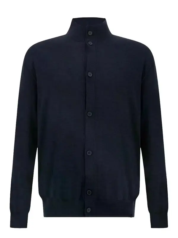 Paul & Shark High-neck Button-up Cardigan - Blue