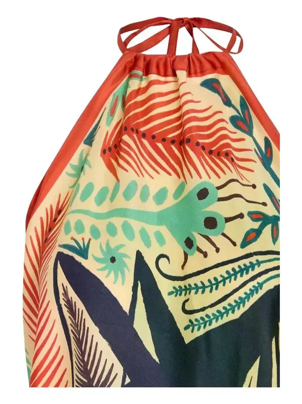 Etro Insect Print Halterneck Top - Red