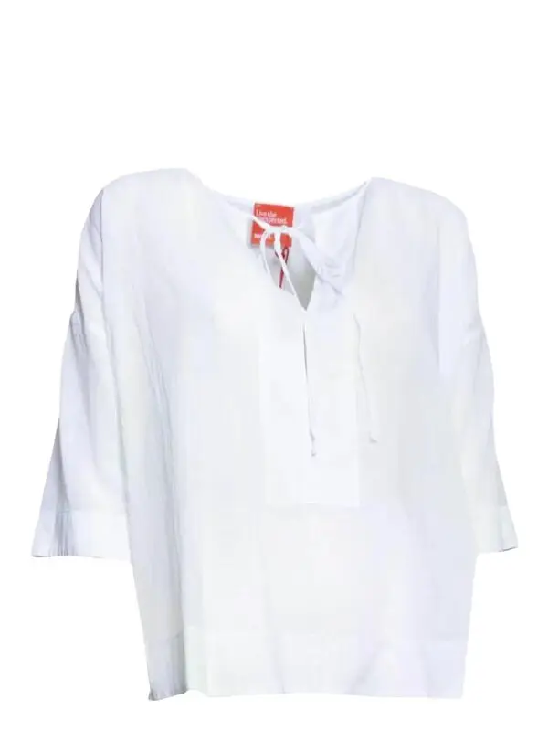 MERCI Tie-fastening Blouse - White