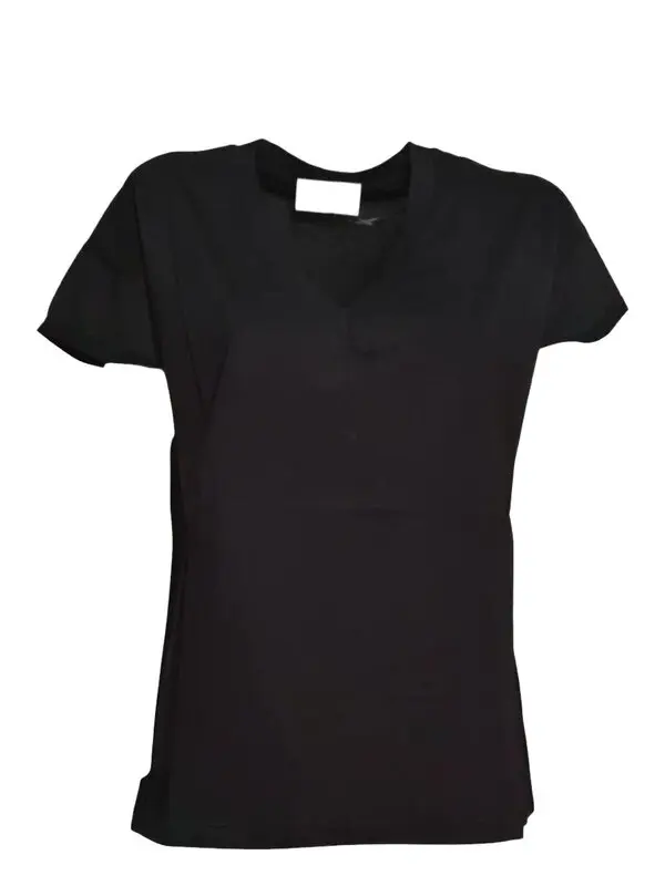 SOLOTRE V-neck Short-sleeve T-shirt - Black