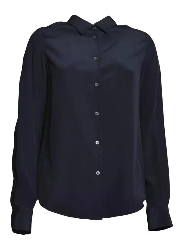 Aspesi Long-sleeve Satin Shirt - Blue