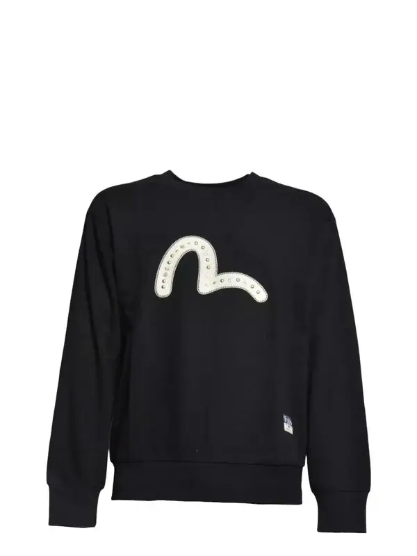 EVISU Seagull Patch Sweater - Black