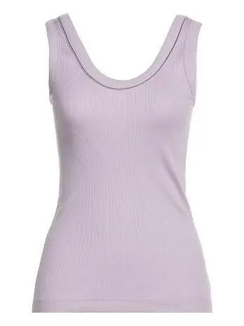 Brunello Cucinelli Ribbed Cotton Blend Tank Top - Purple