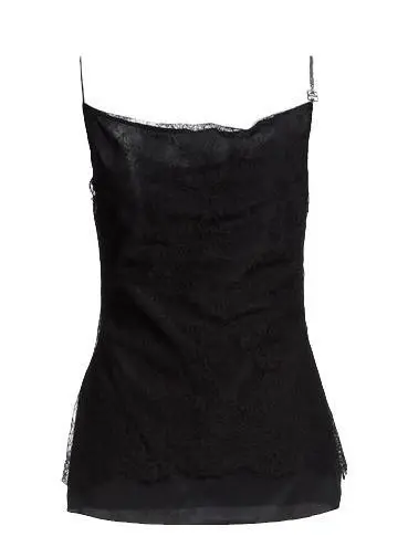 Givenchy Lace Scoop Neck Sleeveless Top - Black