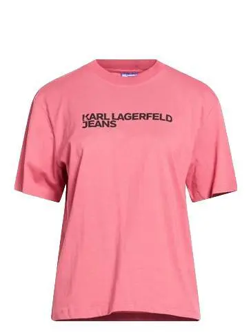 Karl Lagerfeld Organic Cotton Logo T-shirt - Salmon Pink