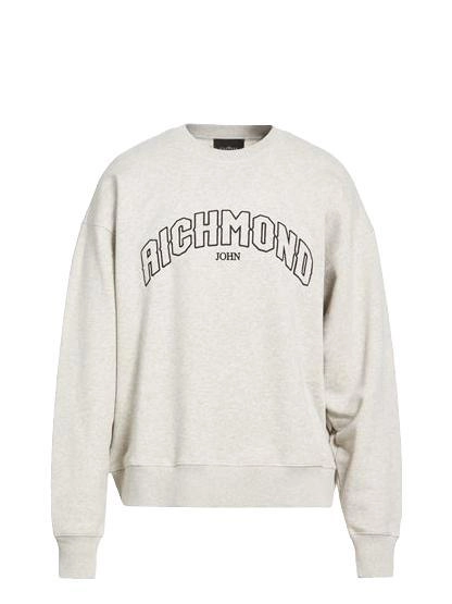 John Richmond Light Cotton Sweatshirt - Light Grey