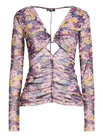 Liu Jo Long Sleeve Floral Print T-shirt - Purple