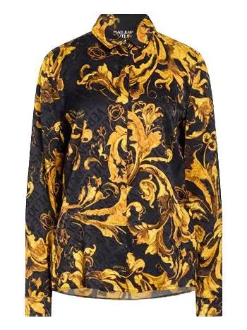 Versace Viscose Jacquard Signature Print Shirt - Black