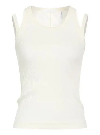 Helmut Lang Ribbed Cotton-elastane Tank Top - White