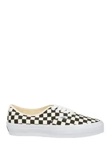 VANS Checked Low-top Sneakers In Textile Fibers - White