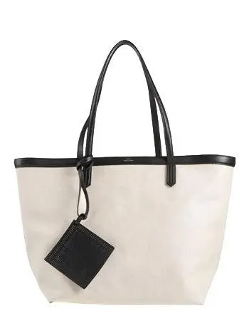 TOTEME Shopper Bag In Leather And Textile Fibers - Beige