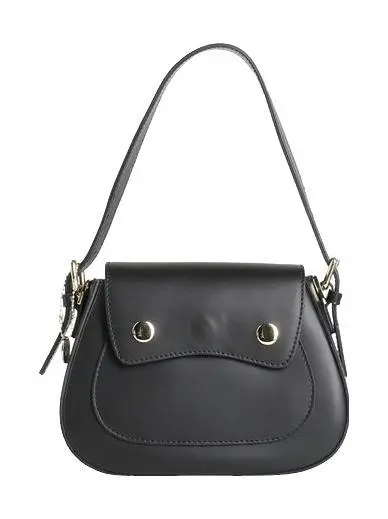 LAURA DI MAGGIO Leather Handbag With Charms - Black