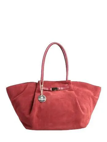 LAURA DI MAGGIO Leather Maxi Tote - Red