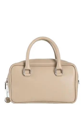 LAURA DI MAGGIO Leather Bowler Bag - Taupe