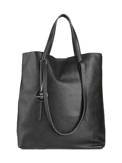 LAURA DI MAGGIO Calfskin Shopper Bag - Black