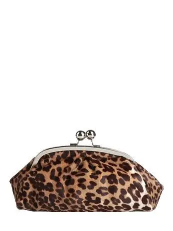 LAURA DI MAGGIO Calfskin Clutch Bag - Beige