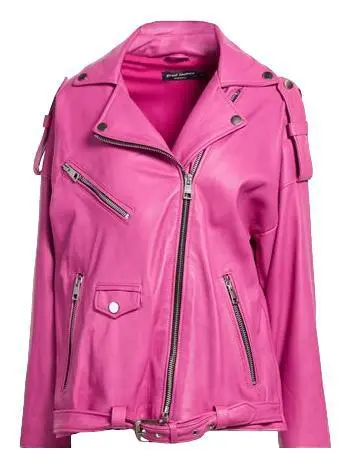 STREET LEATHERS Biker Jacket - Fuchsia