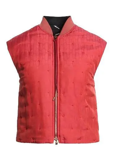 Agnona Coral Viscose And Silk Vest - Red