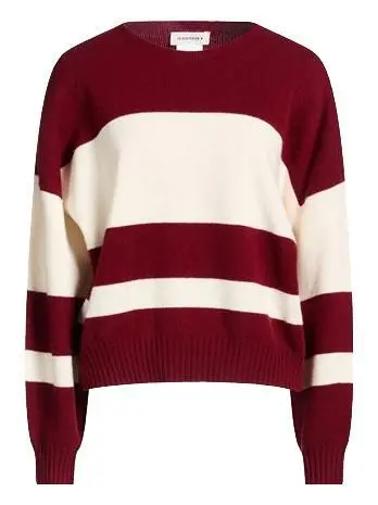 SHIRTAPORTER Striped Wool Crewneck Sweater - Red