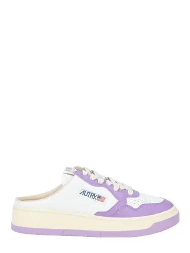AUTRY Two-tone Leather Lace-up Sneakers - White