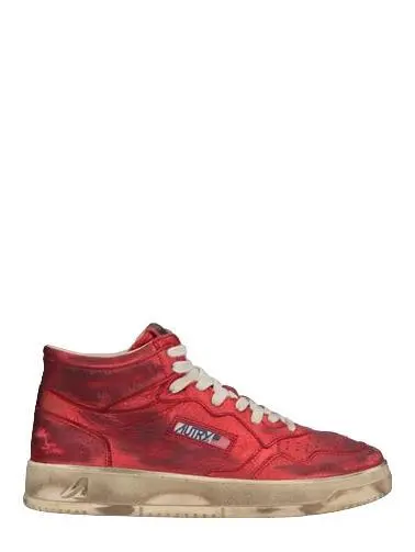AUTRY High-top Leather Sneakers - Red