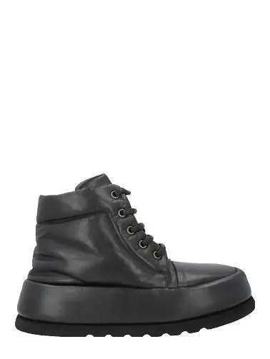 Marsèll Calfskin Lace-up Ankle Boots - Black