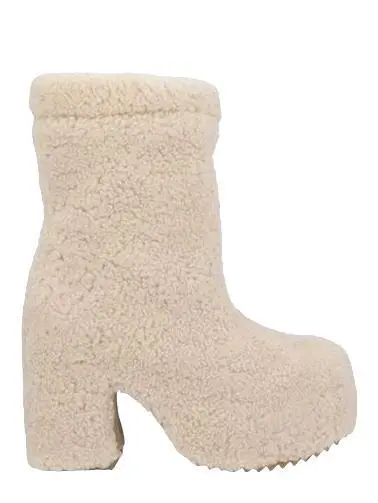 Inuikii Cream Shearling Ankle Boots - White