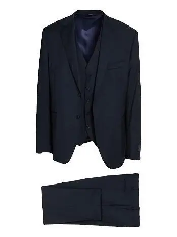 TOMBOLINI Suit Size Wool, Lycra - Navy