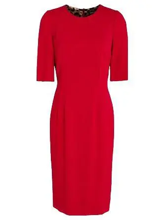 Dolce & Gabbana Viscose Elastane Bodycon Midi Dress - Red