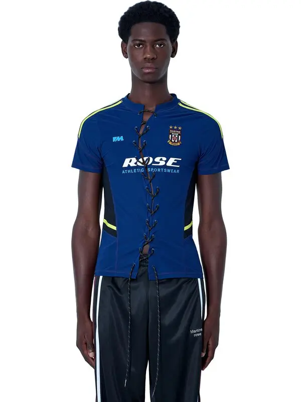 Martine Rose Lace-up Athletic Jersey - Blue