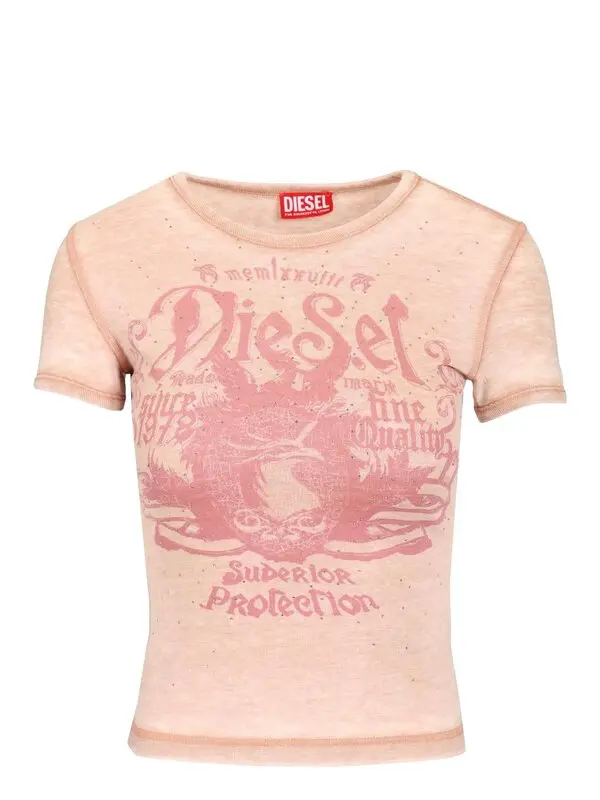 DIESEL® T-uncuties-long-aa3" Cotton Blend T-shirt - Multicolor