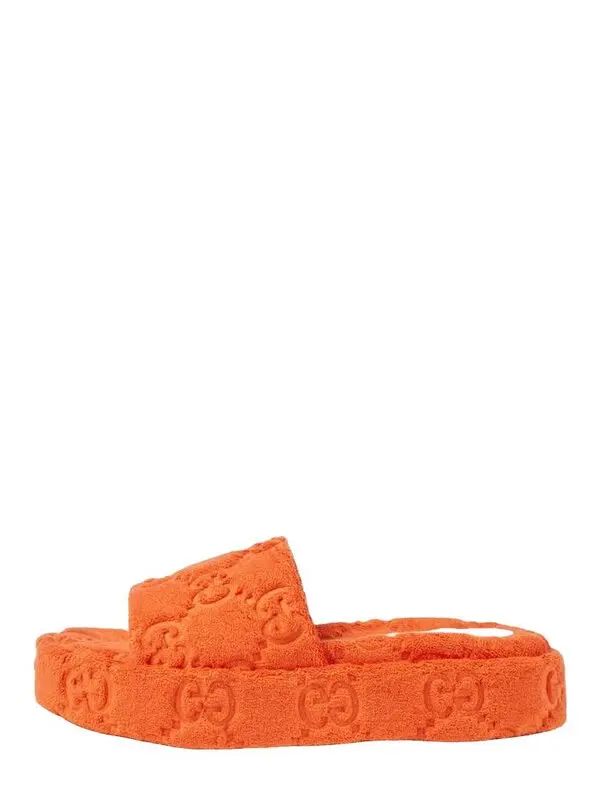 Gucci Gg Platform Sandal - Orange