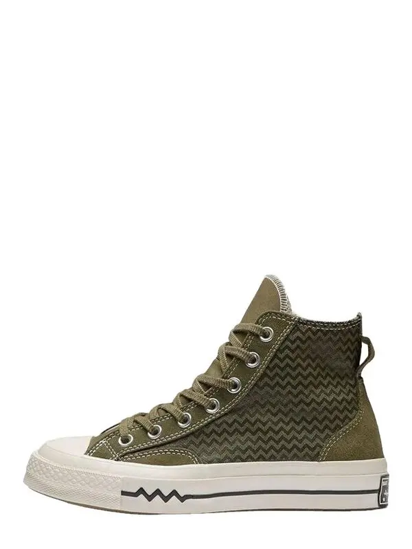 CONVERSE Chuck 70s Utility Green Suede Overlay Sneakers - Green/black