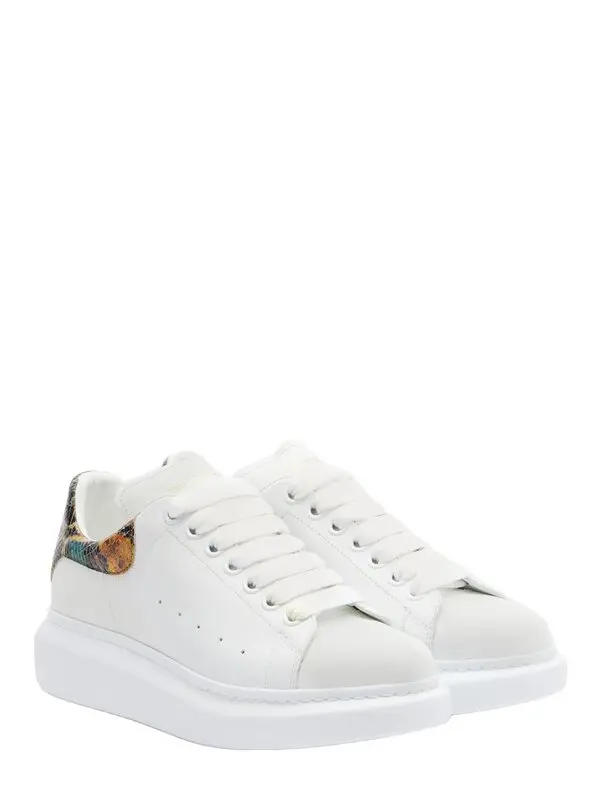 Alexander McQueen Oversized Leather Sneakers - White