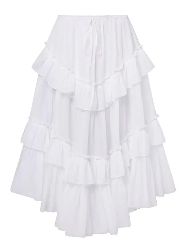 Chloé Cotton Midi Skirt - White