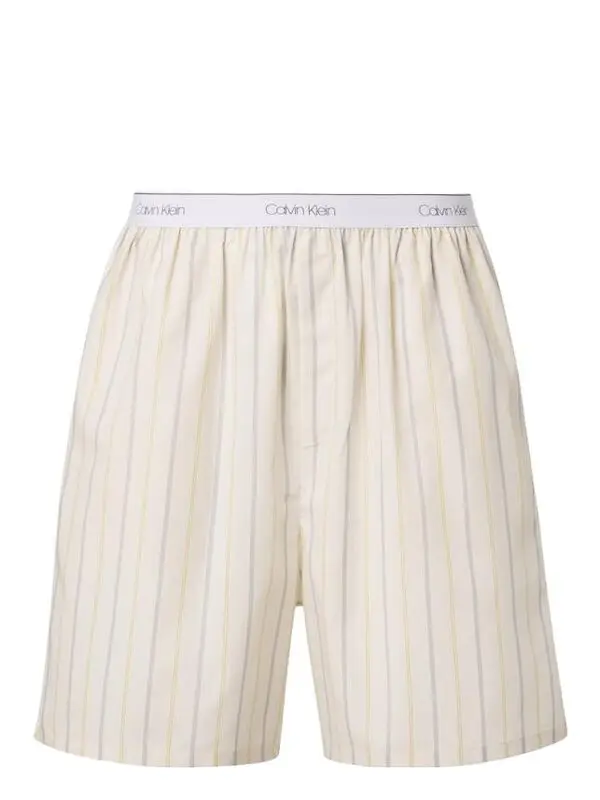 Calvin Klein Edward Striped Technical Shorts - White