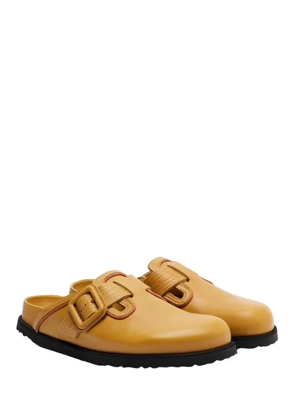 BIRKENSTOCK Boston Leather Clogs - Brown