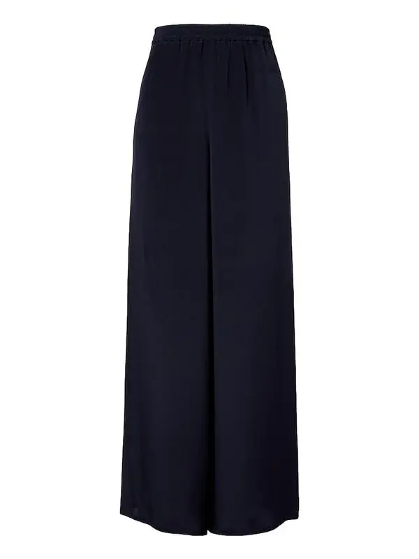 Max Mara Silk Palazzo Pants - Blue