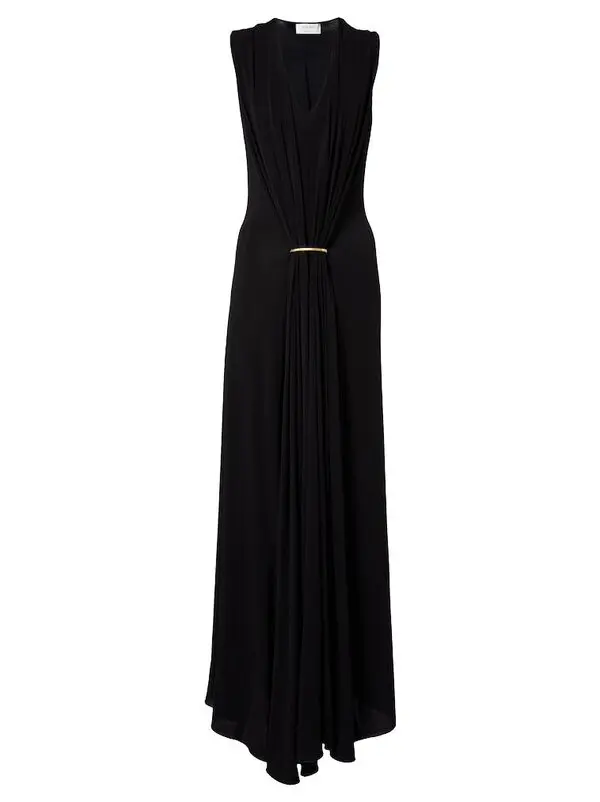 Sportmax Draped Maxi Dress - Black