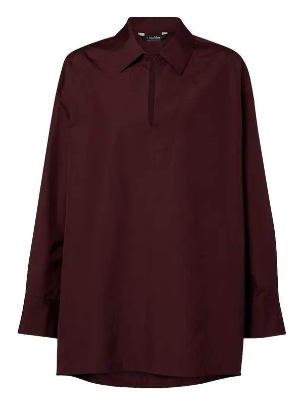 Max Mara Dark Red Cotton Shirt - Burgundy