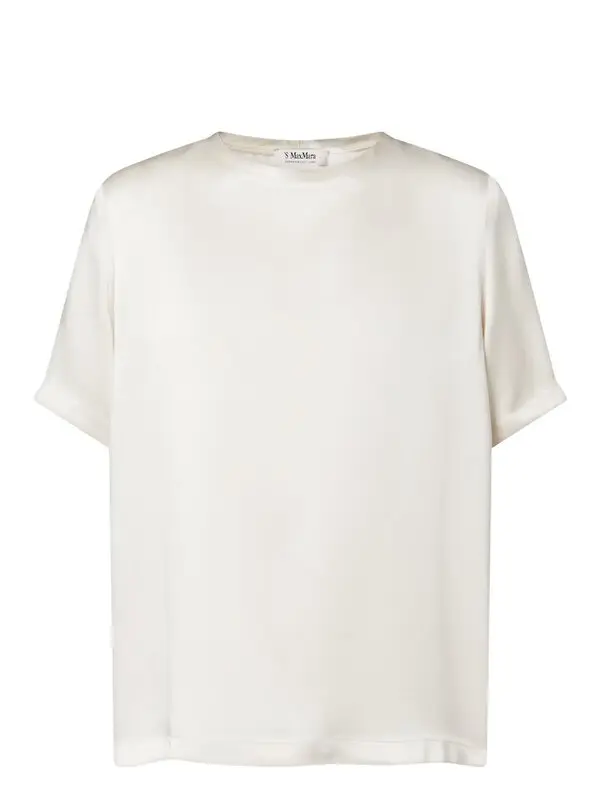 Max Mara Satin T-shirt - White