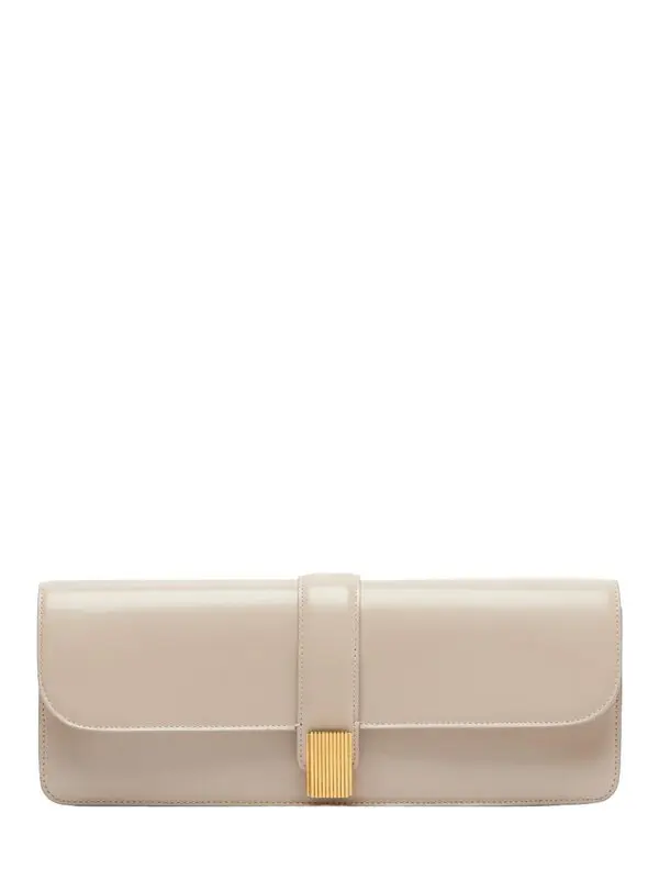 Khaite Blake Clutch In Leather - White