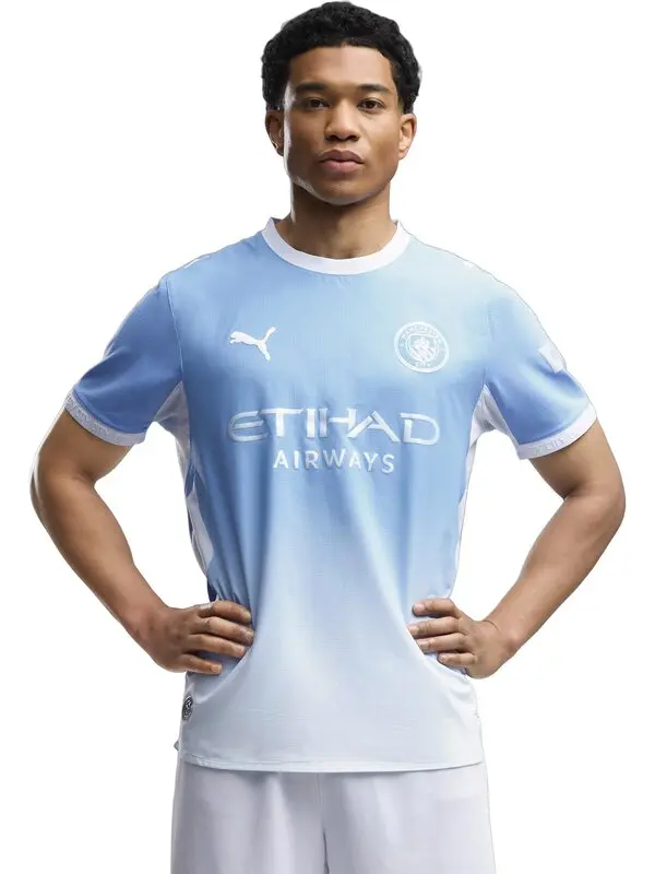 PUMA Manchester City Authentic Home Soccer Jersey - Blue