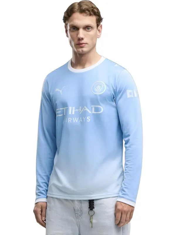 PUMA Manchester City Long Sleeve Soccer Jersey - Blue