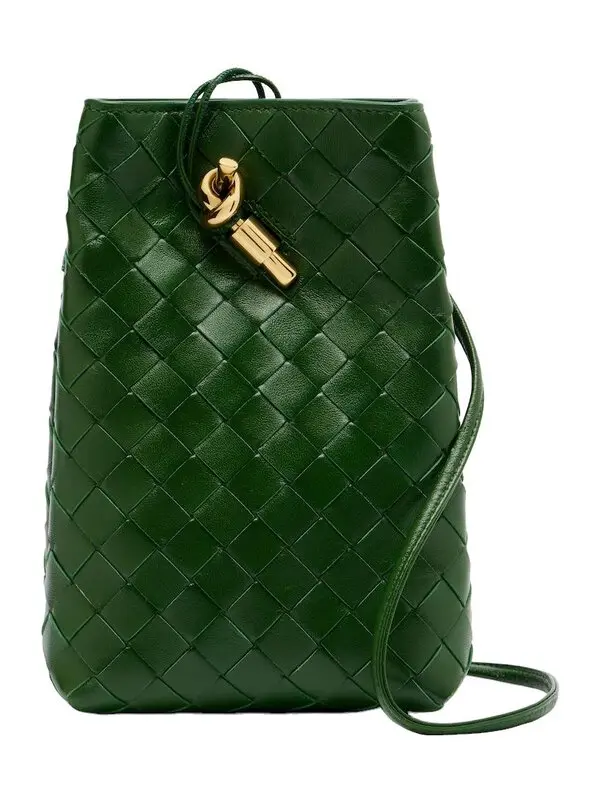 Bottega Veneta Andiamo Mini Leather Crossbody Bag - Green