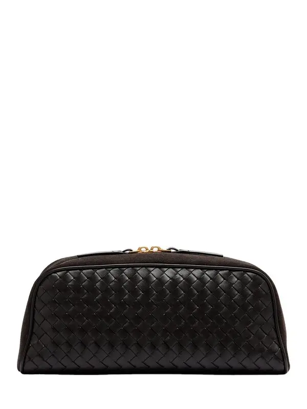 Bottega Veneta Intrecciato Leather Clutch - Brown