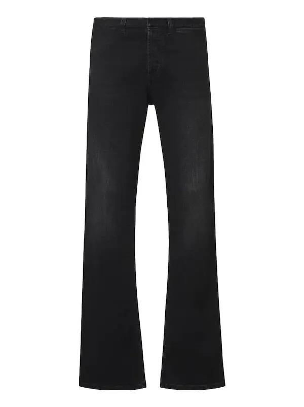 Gucci Web Stripe Flared Jeans - Black