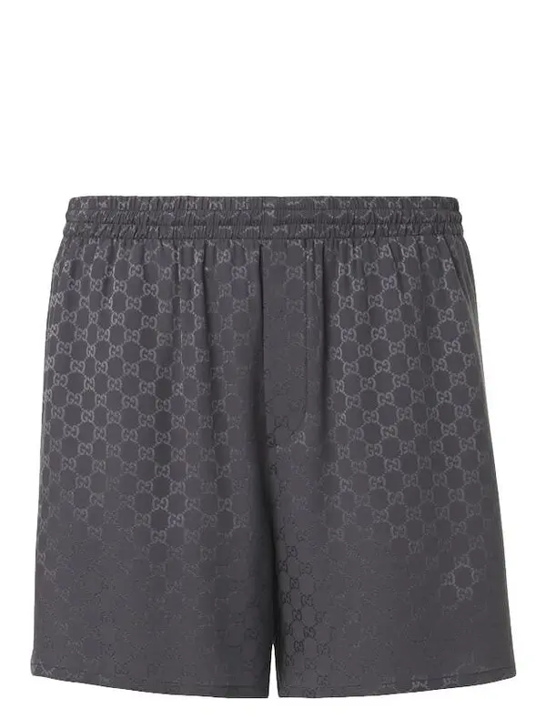 Gucci Gg Silk Jacquard Shorts - Grey