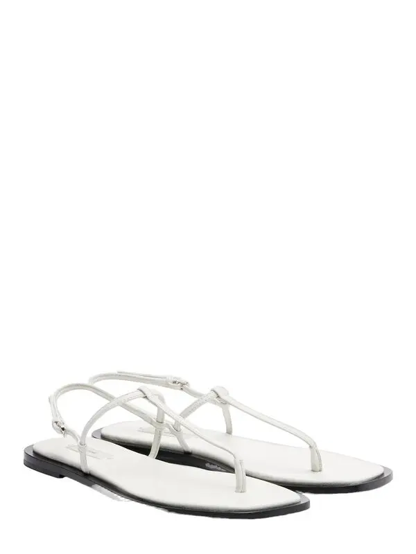 TOTEME Leather Thong Sandals - White